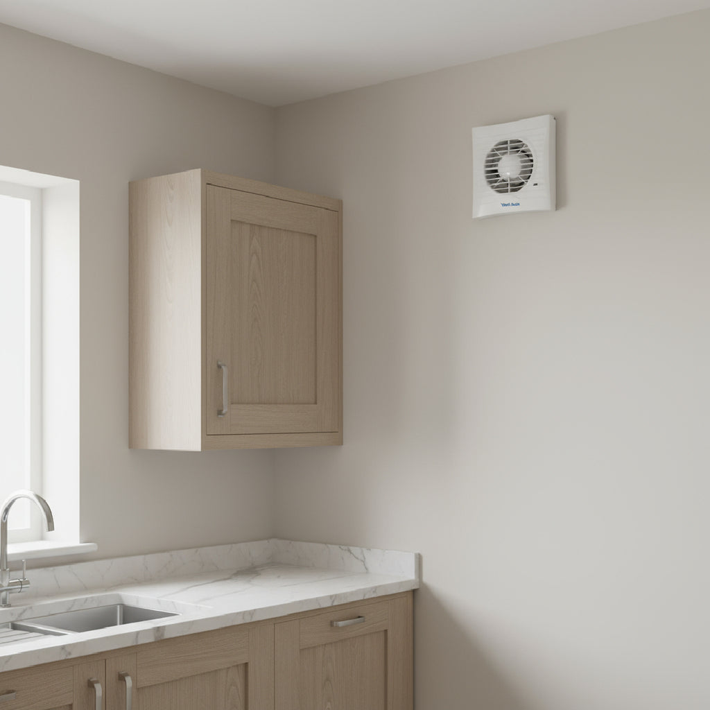 Vent-Axia Silhouette 100T Axial 100mm (4") Kitchen Extractor Fan with ...