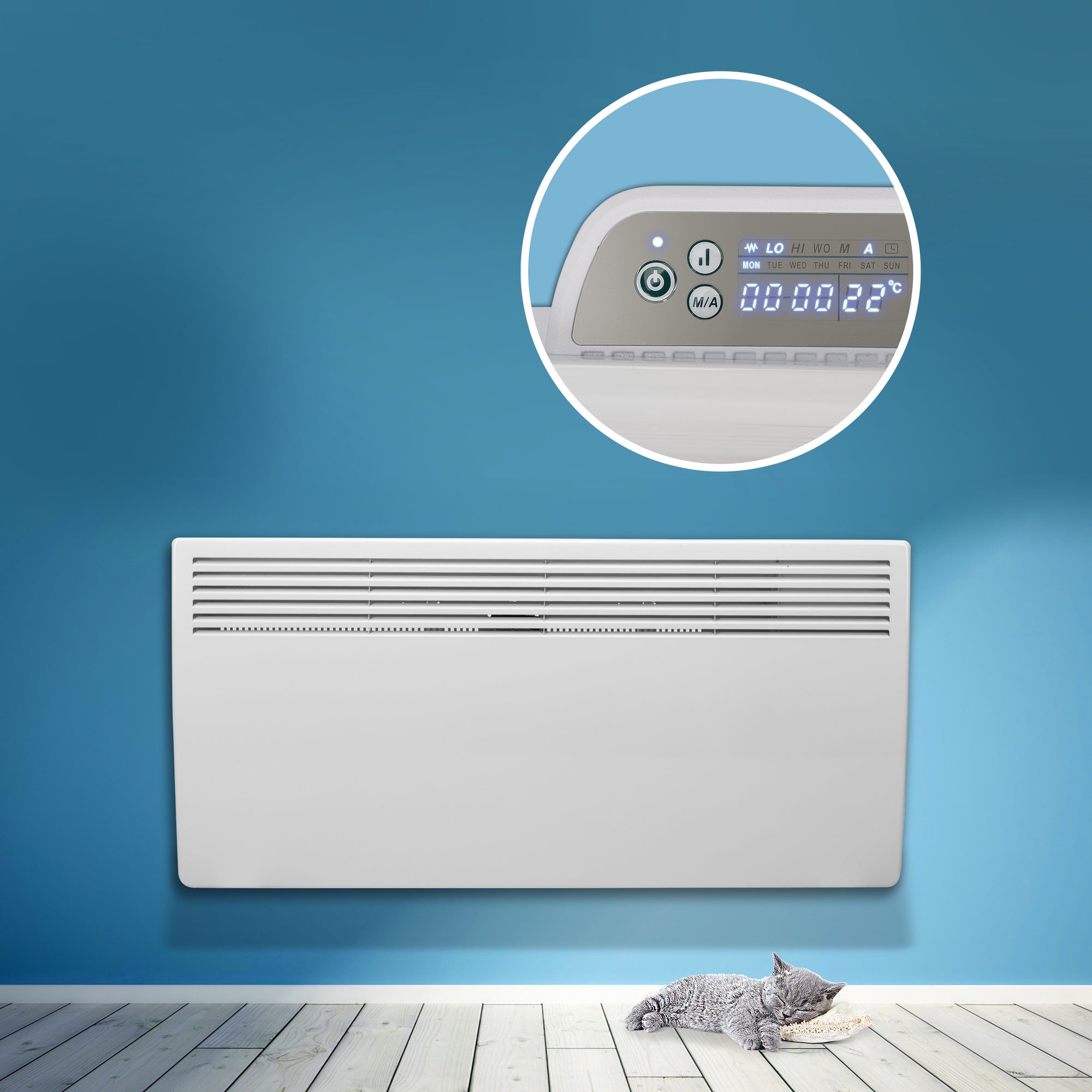 Devola Eco 2kw Panel Heater With 24hr/7 Day Timer - DVM2000W (Return U ...