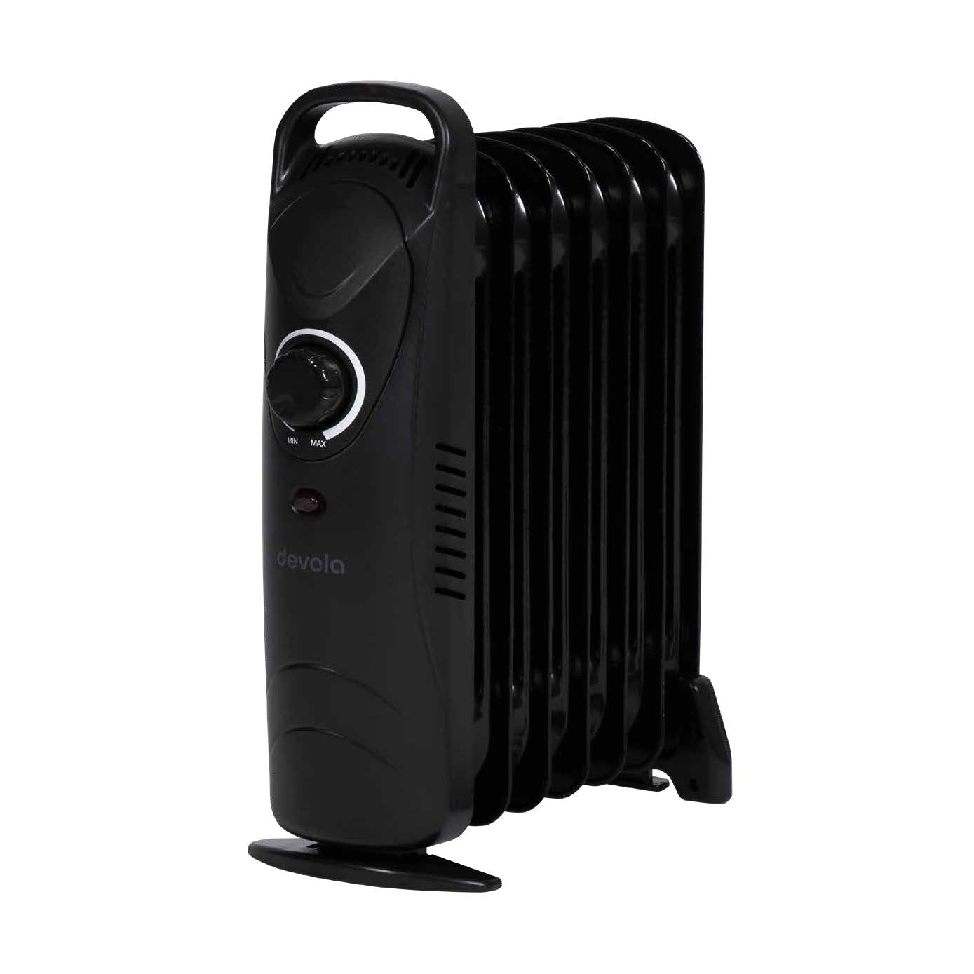 Devola 600W Mini Oil Filled Radiator (Black) - DVMOR7F06B – Air Con Centre