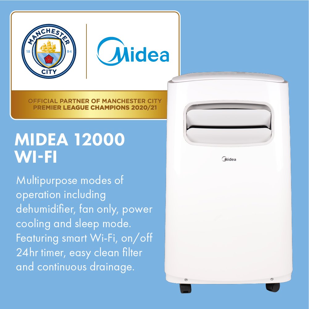 Midea Comfee 12000 BTU WiFi Compatible Portable Air Conditioner - Whit ...