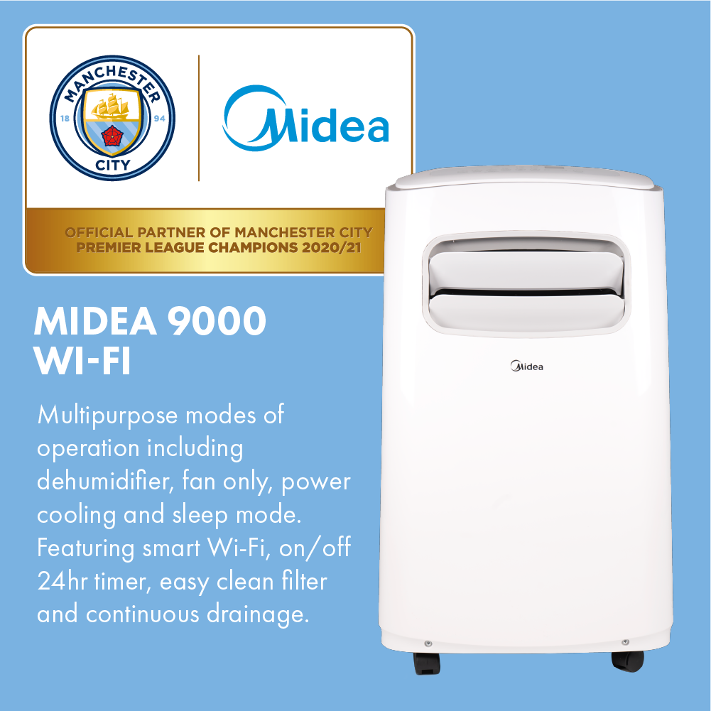 Midea Comfee 9000 BTU WiFi Compatible Portable Air Conditioner - White ...