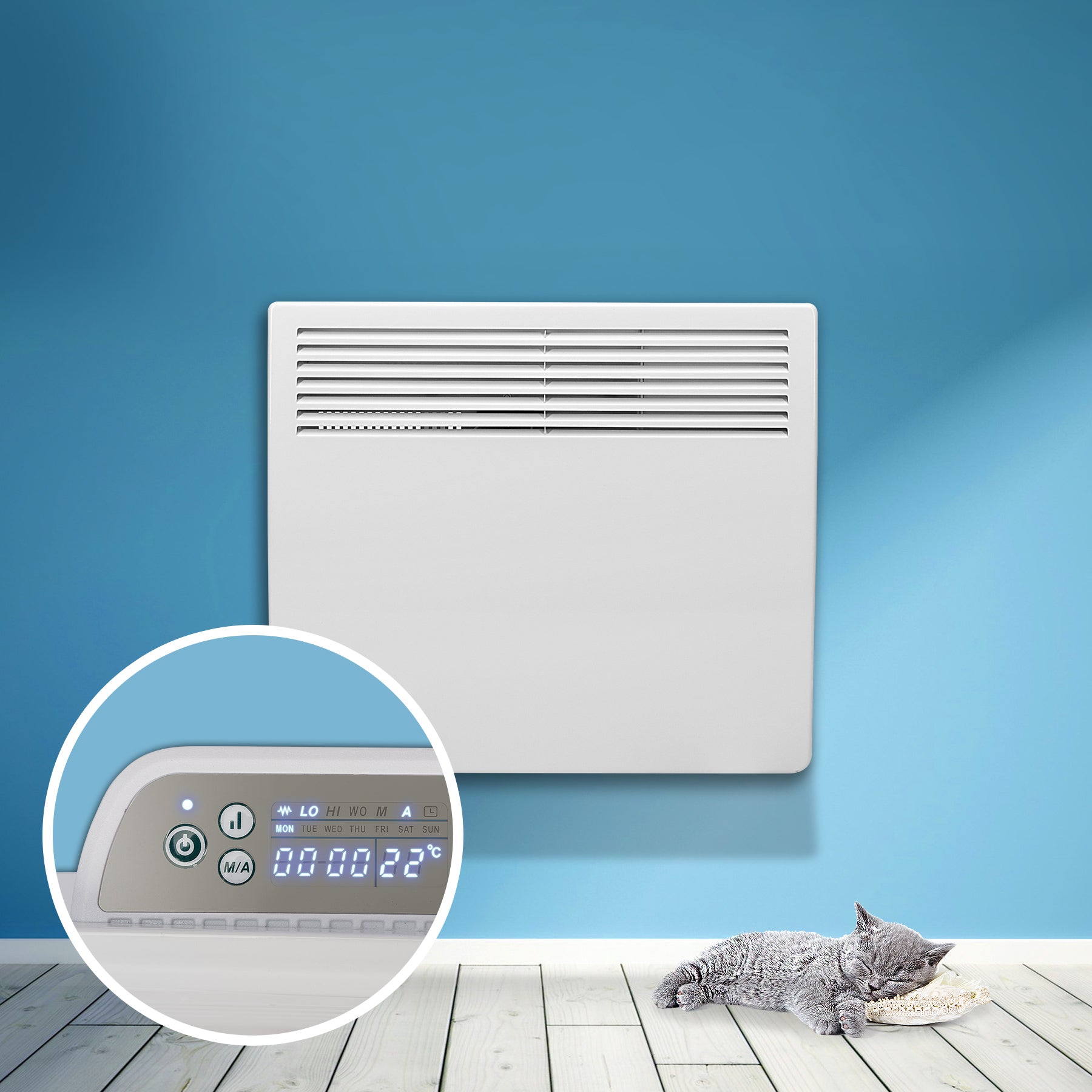 Devola Eco 1kw Panel Heater With 24hr/7 Day Timer - DVM1000W (Return U ...