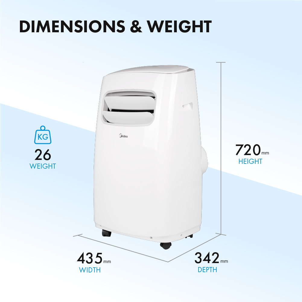 Midea Comfee 9000 BTU WiFi Compatible Portable Air Conditioner - White ...