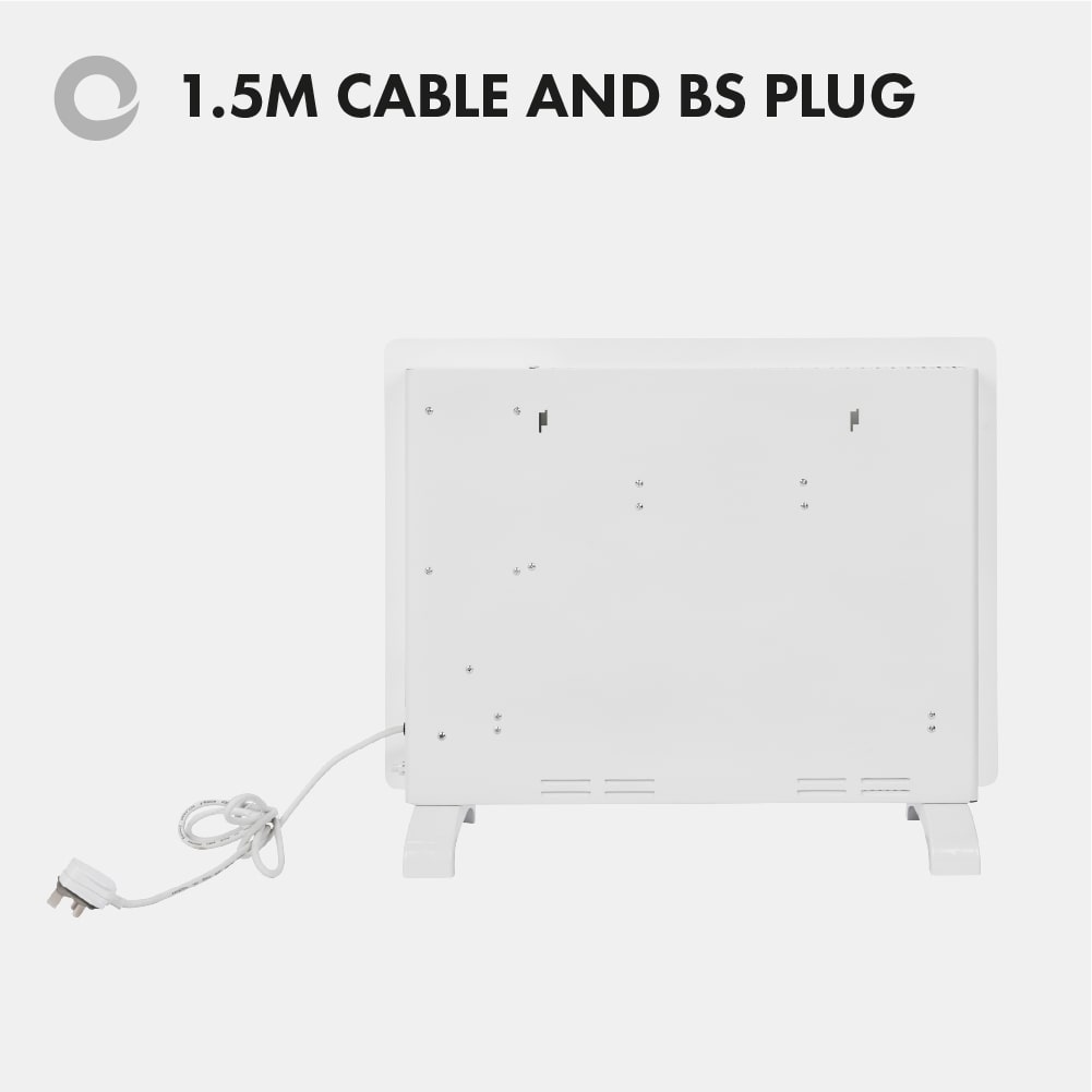 Devola Designer 1.5kW Smart Glass Panel Heater with Timer White - DVPW ...