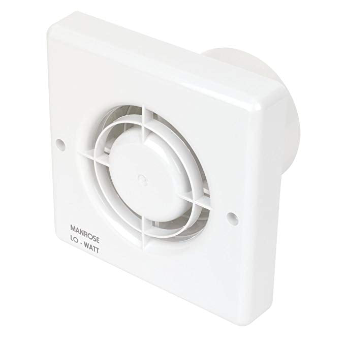 Manrose 4.3W LoWatt Axial Bathroom Extractor Fan with Humidity Timer ...