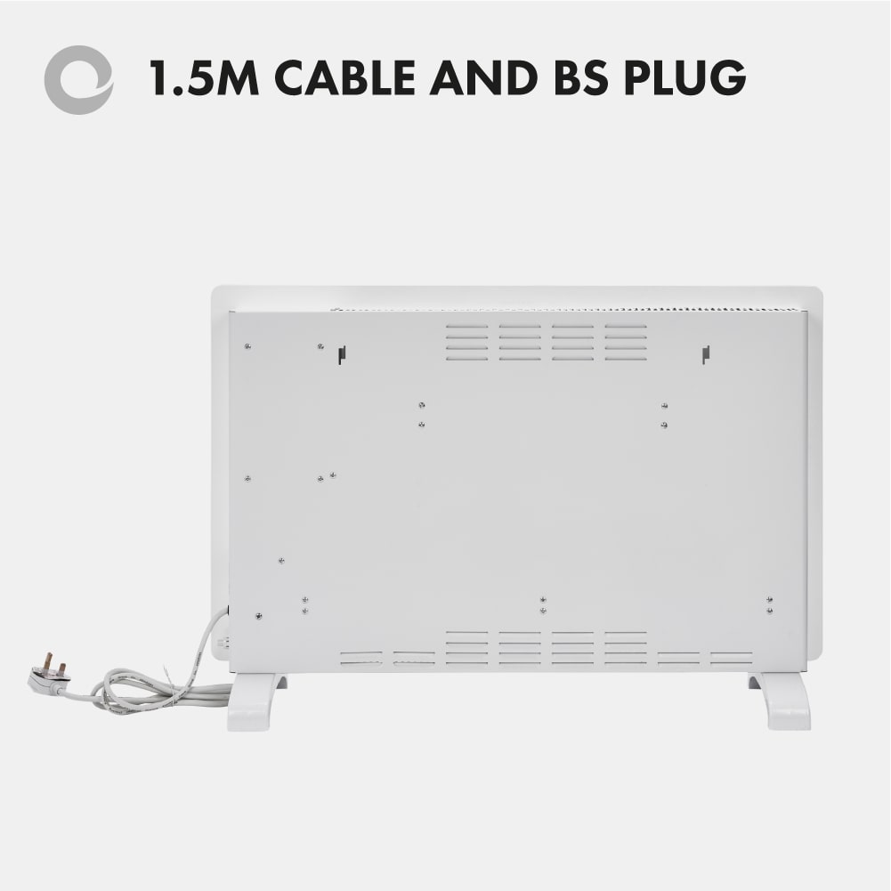 Devola Designer 2kW Smart Glass Panel Heater with Timer White – DVPW20 ...